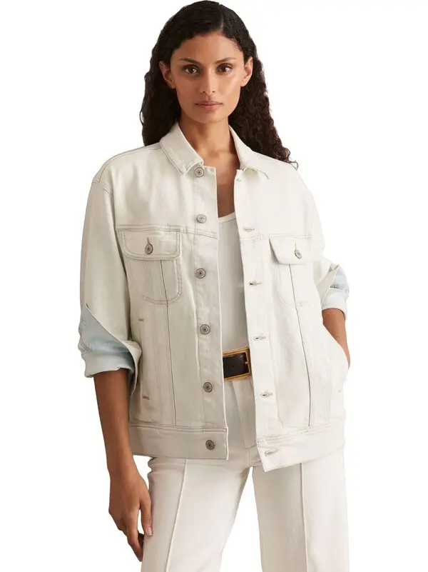 Paige Ranchero Denim Jacket - Ivory