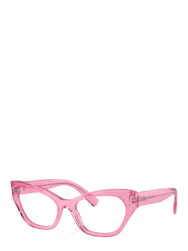 Dolce & Gabbana Cat Eye Eyeglasses - Transparent Pink