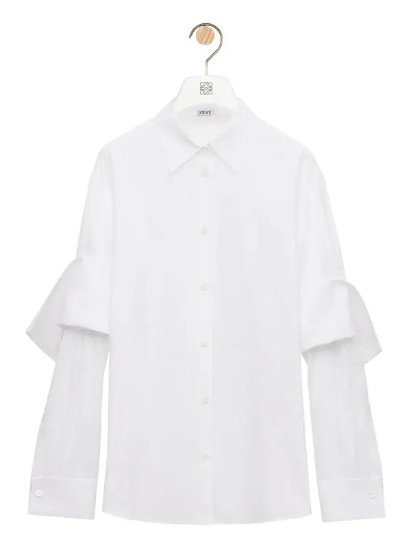 Loewe Cotton Elbow-detail Shirt - White