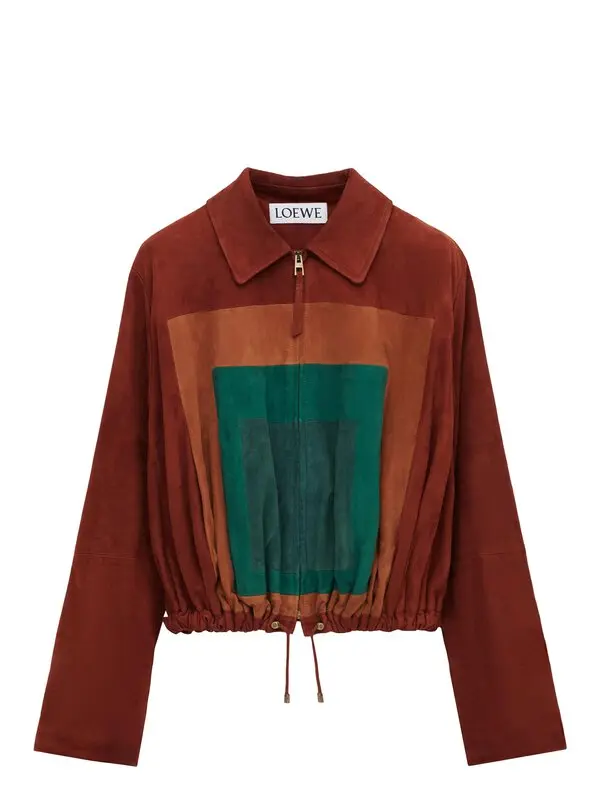 Loewe Suede Balloon Shirt Jacket - Brown