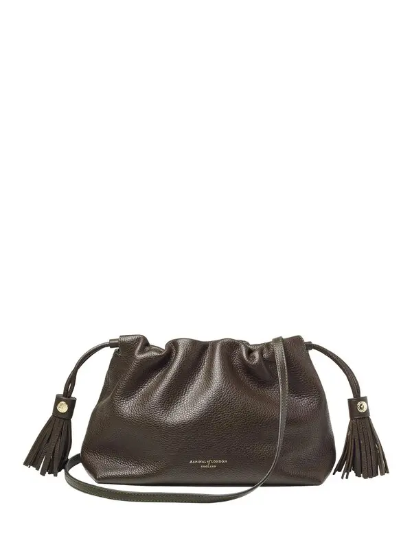ASPINAL OF LONDON Leather East West Hudson Cross-body Bag - Brown
