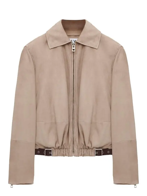 Loewe Suede Shirt Jacket - Beige