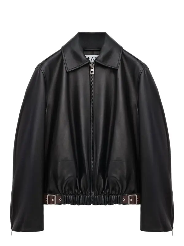 Loewe Leather Shirt Jacket - Black