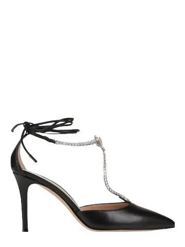 GIANVITO ROSSI Leather T-bar Pumps - Black