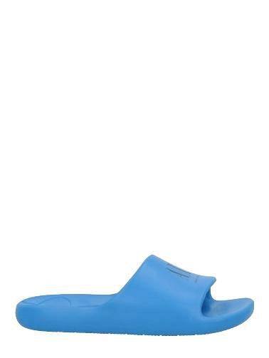 Armani Exchange Rubber Pool Slides With Logo - Blue