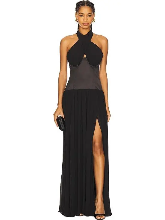 Majorelle Tia Maxi Dress - Black