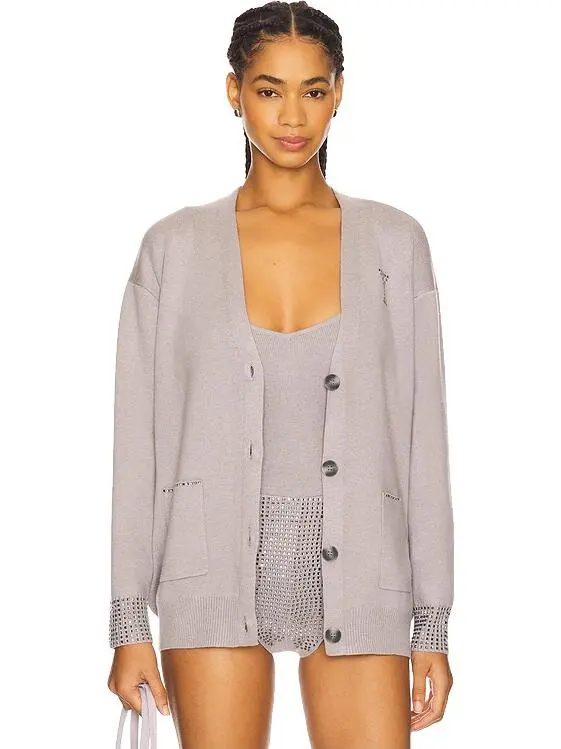 Retrofete Sidara Cardigan - Cloud & Gunmetal