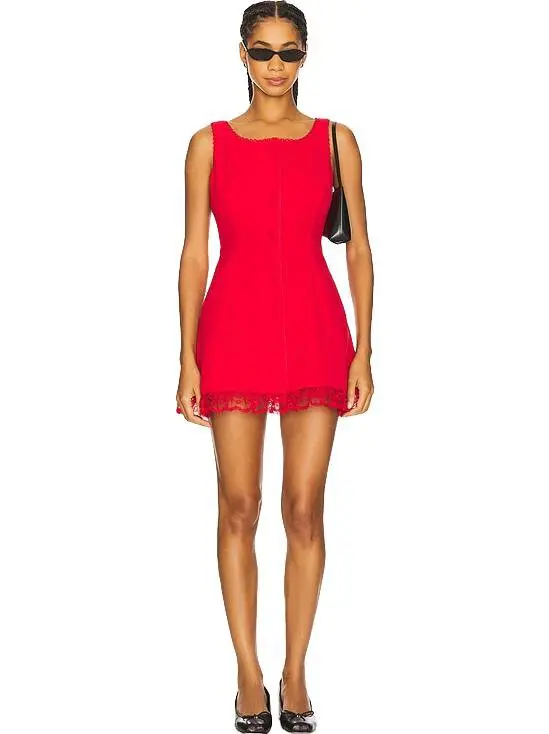 For Love & Lemons Serena Mini Dress - Red