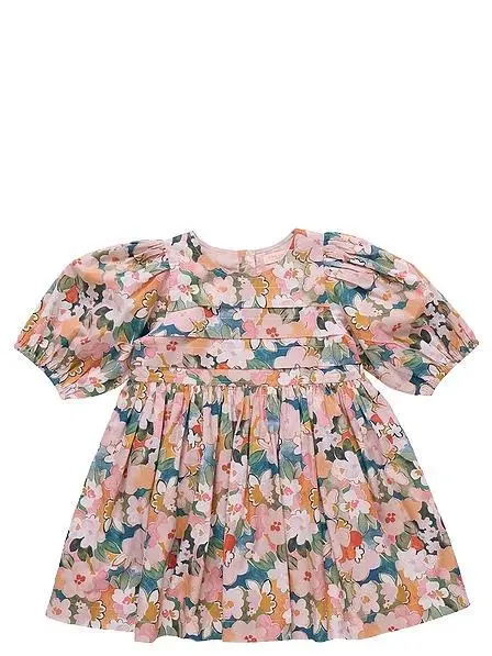Pink Chicken Evelyn Dress - Watercolor Floral