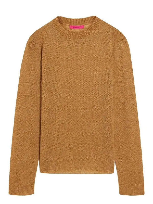 THE ELDER STATESMAN Nimbus Cashmere And Cotton-blend Sweater - Camel