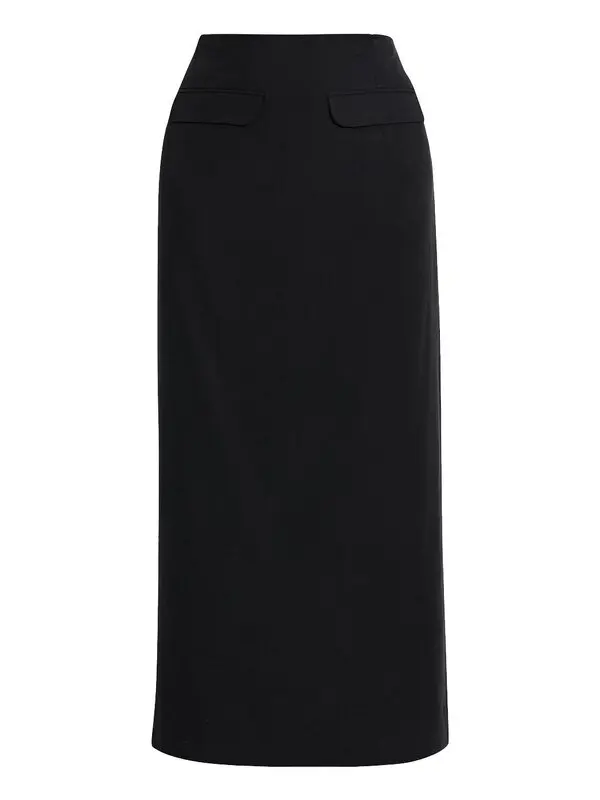 Farm Rio Cotton And Lyocell-blend Canvas Midi Skirt - Black