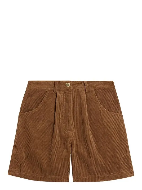 Farm Rio Cotton-corduroy Shorts - Light Brown