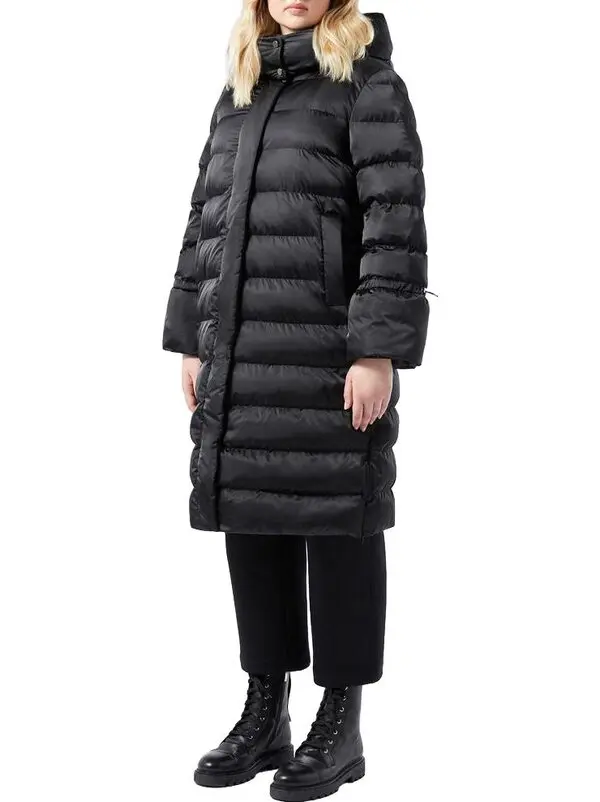 Marina Rinaldi Zina Long Puffer Coat - Black