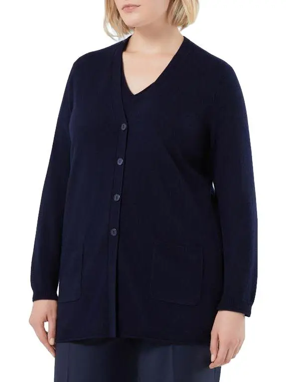 Marina Rinaldi Olona Cashmere Cardigan - Midnight Blue