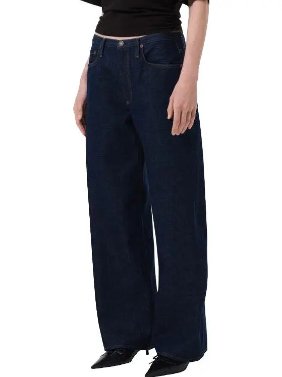 AGOLDE Kiera Low Rise Wide Leg Jeans - Rinse Rinse