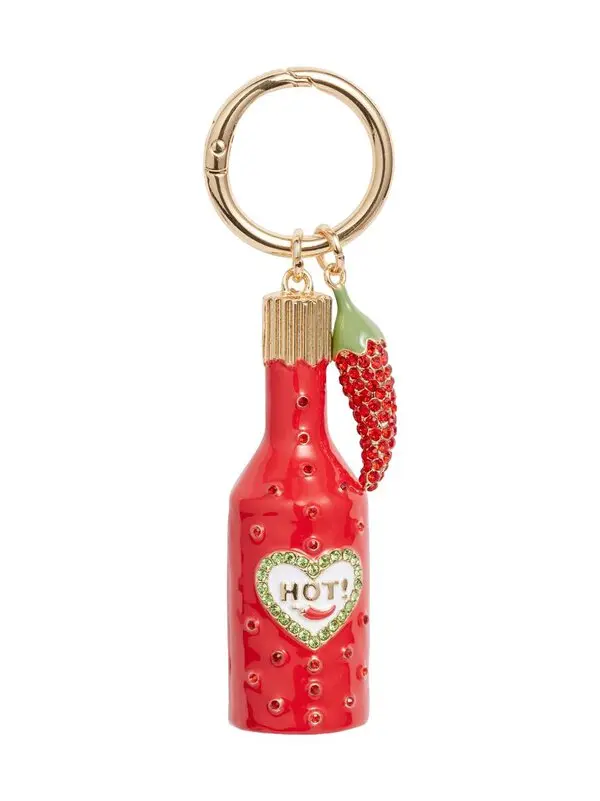 Chelsea28 Hot Sauce Bag Charm - Red Multi- Gold