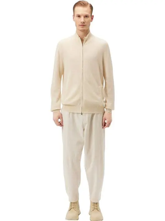 GOBI MONGOLIAN CASHMERE Essential Full-zip Cashmere Cardigan - Off White