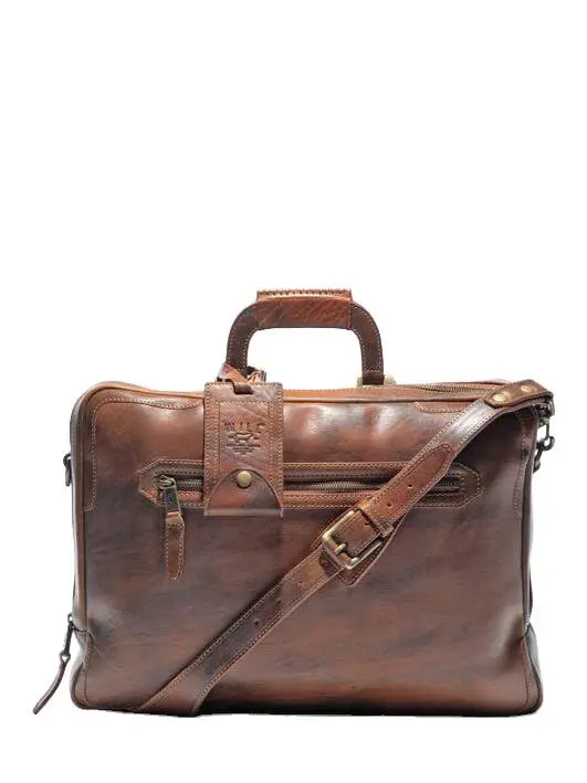 Will Leather Goods The Continental Leather Briefcase - Cognac