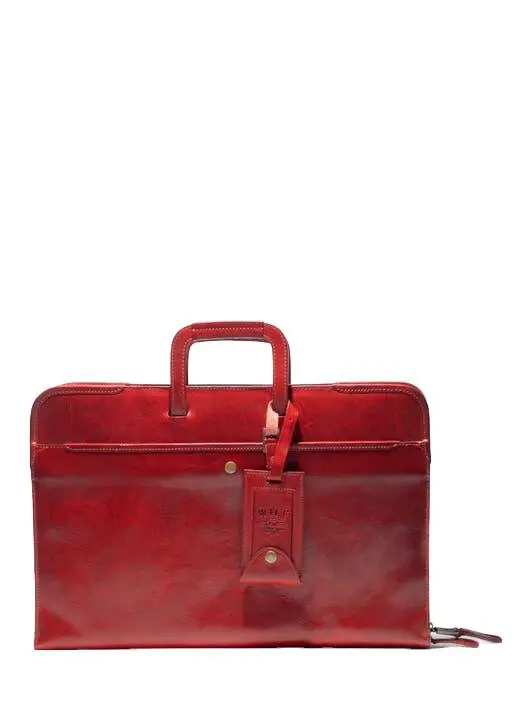 Will Leather Goods The Diplomat Attach - Red