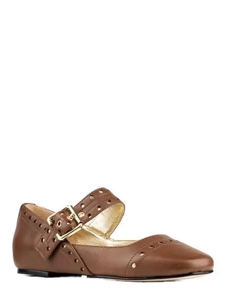 DONALD PLINER Liane Mary Jane Flat - Cognac