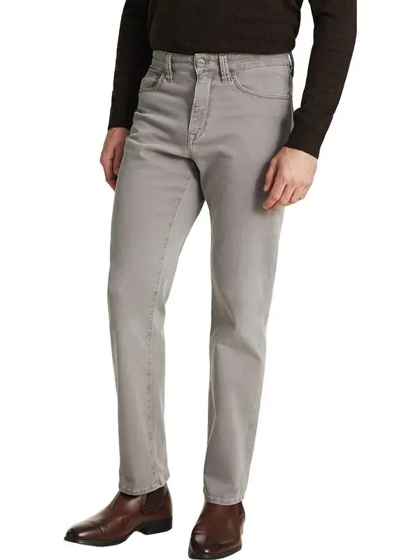 34 Heritage Charisma Stretch Cotton Straight Leg Pants - Grey Honeycomb