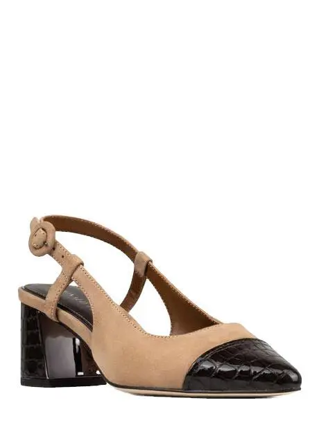 DONALD PLINER Slingback Pointed Toe Pump - Tobacco