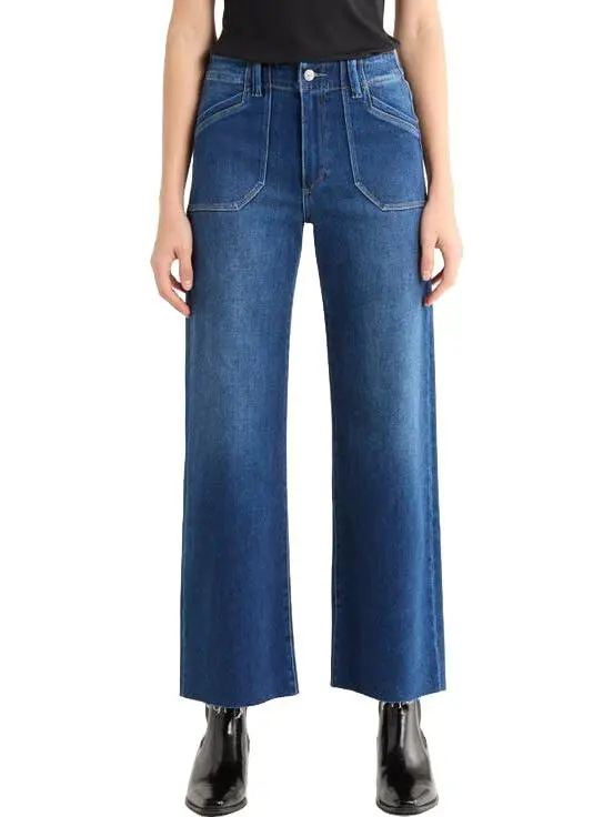 Paige Anessa High-waist Wide-leg Utility Jeans - Live Forever