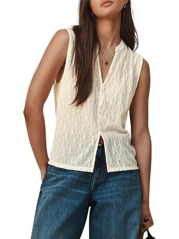 NEXT Sleeveless Lace Shirt - Neutral