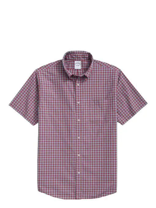 Brooks Brothers Friday Regular Fit Plaid Cotton Poplin Button-down Shirt - Pointsettiablchk