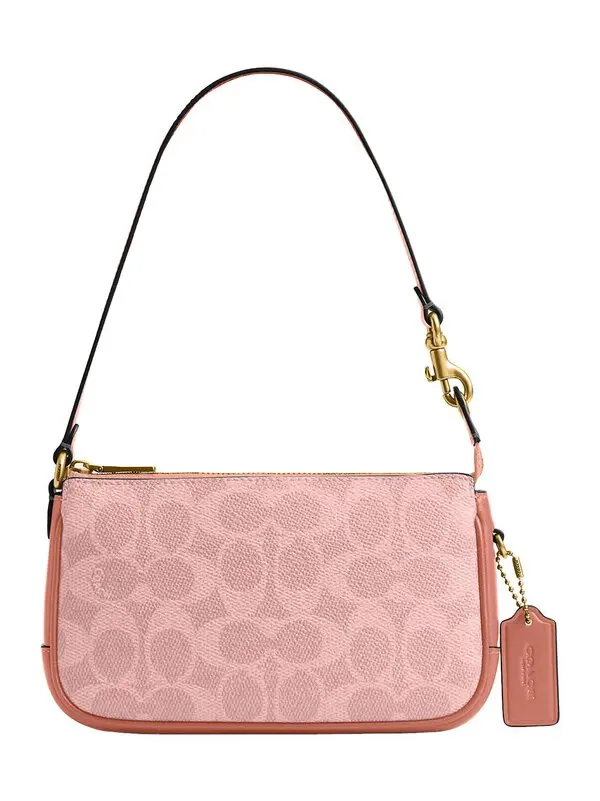COACH Plaza Bag 18 In Signature Canvas - Brass/melon Pink