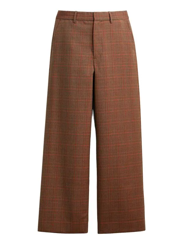 COACH® Tailored Plaid Trousers - Orange/pink Plaid