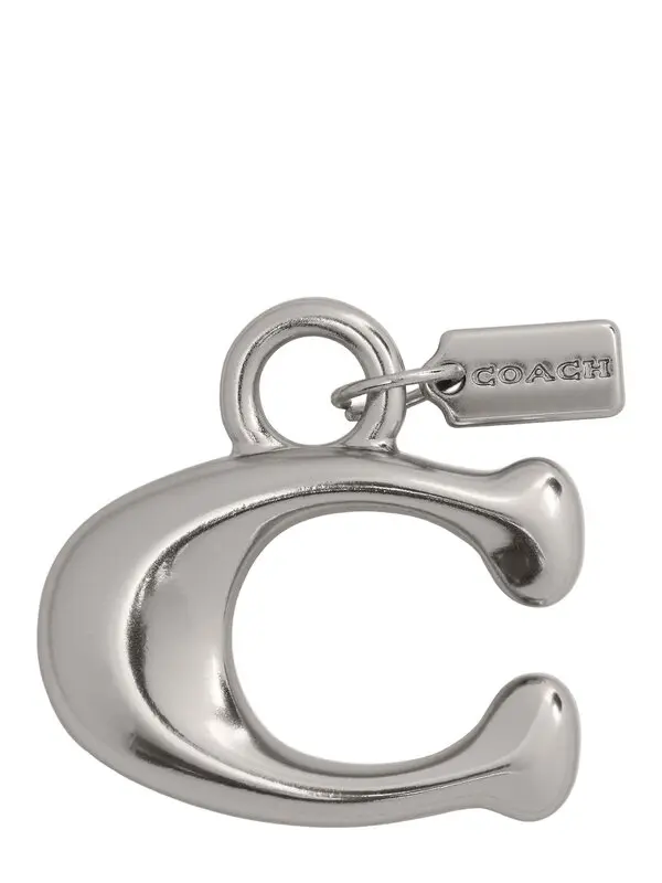 Coach Small Signature Shoe Charm - Silver