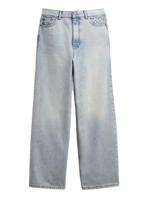 Coach Baggy Denim Jeans In Organic Cotton - Light Wash