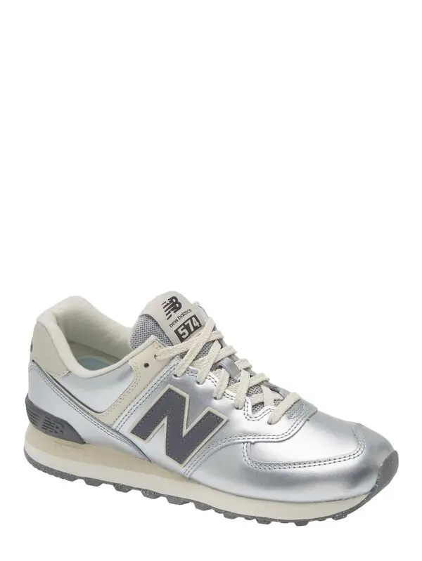 NEW BALANCE 574 Sneaker - Metallic Silver/arctic Grey