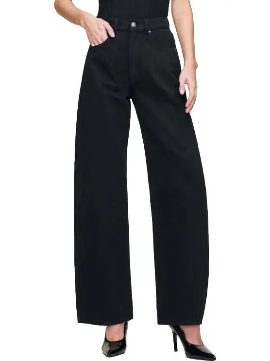 DL1961 Taylor Relaxed Barrel High-waist Jeans - Black