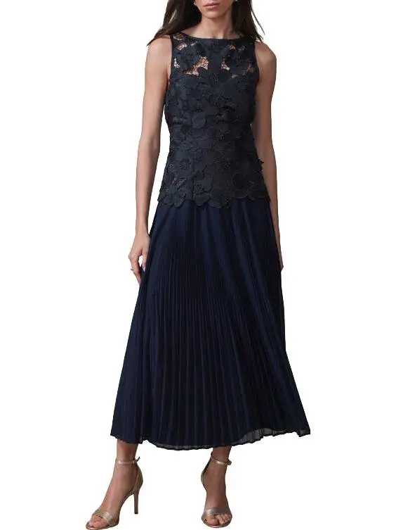 Mint Velvet Floral Applique Maxi Dress - Navy