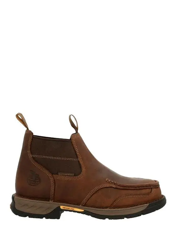 GEORGIA BOOT Athens 360 Steel Toe Waterproof Chelsea Boots - Brown