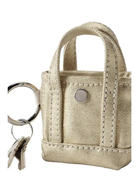 LANDS' END Canvas Tote Bag Charm - Metallic Gold