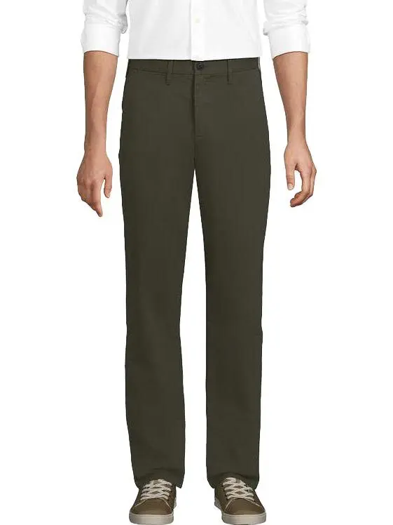 LANDS' END Travel Kit Comfort Waist Classic Fit Chino Pant - Forest Moss