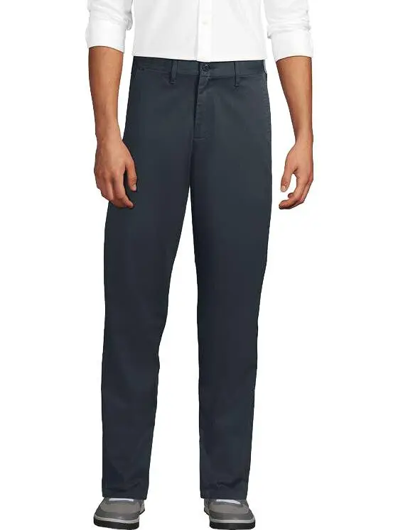 LANDS' END Travel Kit Comfort Waist Classic Fit Chino Pant - Steel Gray