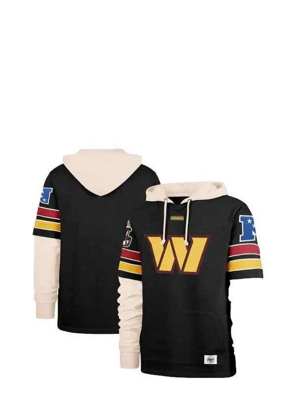 '47 Washington Commanders Split Zone Cornerback Duo Hoodie By - Black