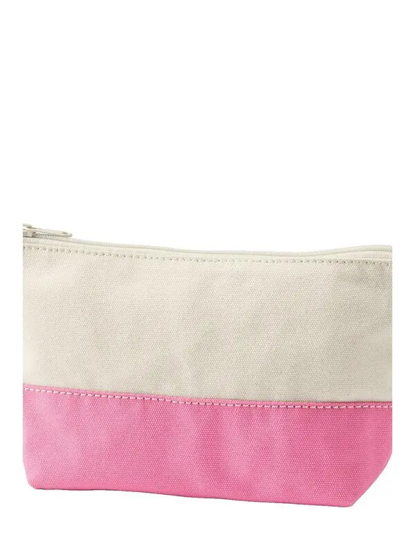 LANDS' END Canvas Pouch - Natural/fresh Pink