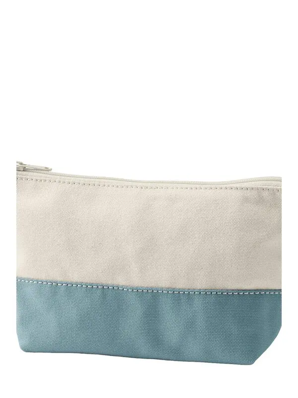 LANDS' END Canvas Pouch - Natural/pale Teal