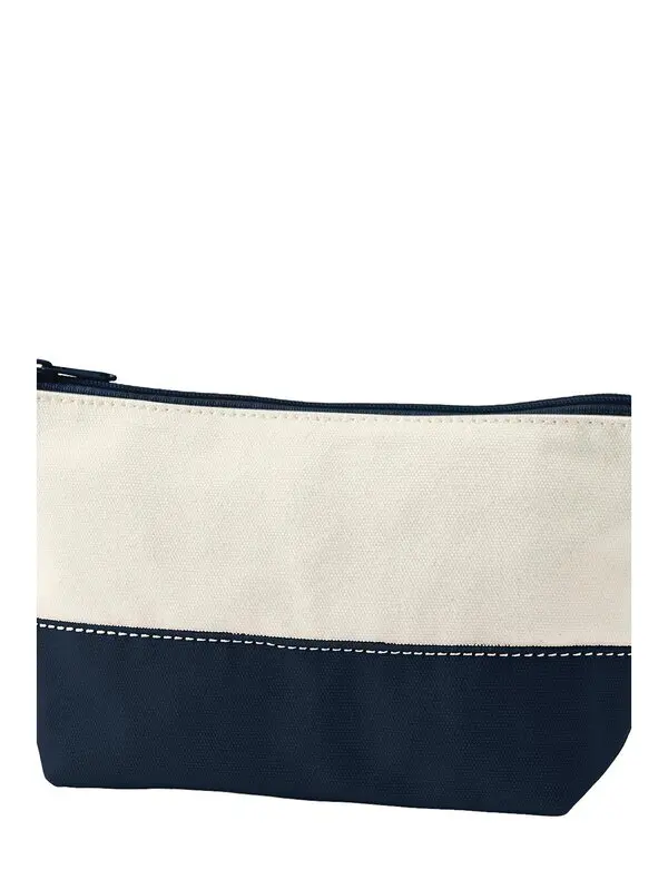 LANDS' END Canvas Pouch - Natural/radiant Navy