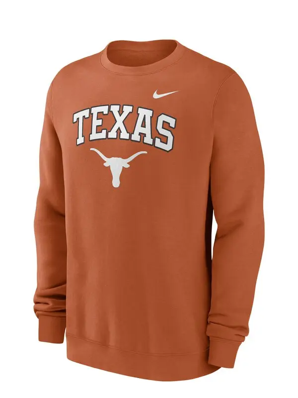 Nike Texas Arch College Pullover Crew - Orange