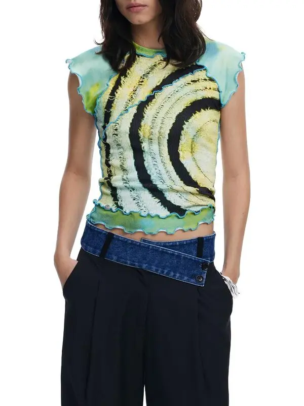 Desigual Lettuce Edge T-shirt - Green Yellow