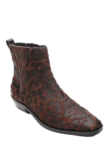 Sanctuary Demi Genuine Calf Hair Bootie - Black/brown Print Calf Hair