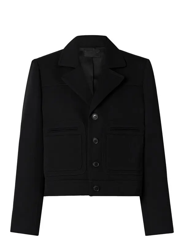 NILI LOTAN Georgy Wool-gabardine Jacket - Black