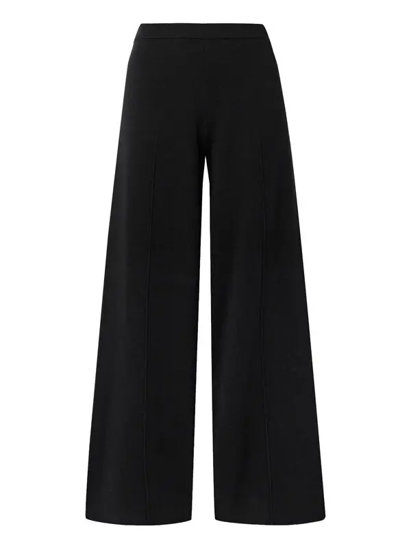 NILI LOTAN Kesta Merino Wool Wide-leg Pants - Black