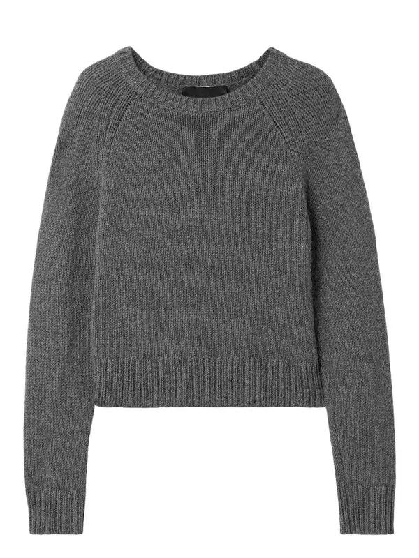 NILI LOTAN Laurel Cashmere And Wool-blend Sweater - Gray